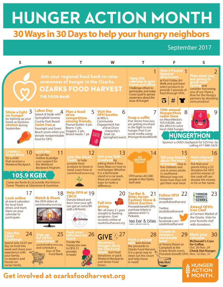 Hunger Action Month Calendar-01-01 - Ozarks Food Harvest
